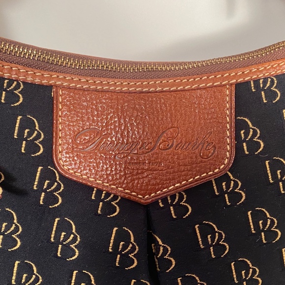 Dooney & Bourke | Bags | Dooney Bourke Signature Logo Canvas Round Bag ...